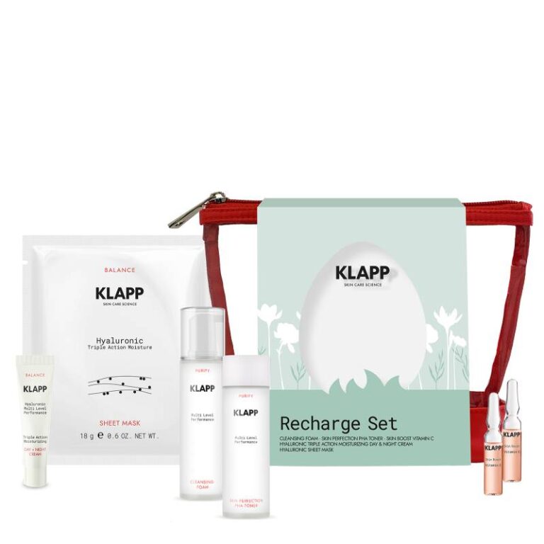 KLAPP Recharge Set veido priežiūros priemonių rinkinys